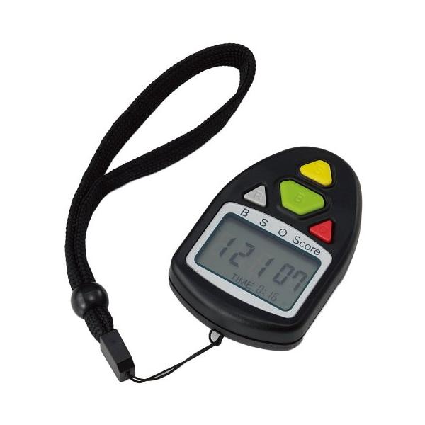 原産国:フィリピンサイズ:幅5*長さ8*厚み1.8cm重量:45g材質:樹脂製計器表示:ボール・ストライク・アウト・スコア・タイマースポーツ＆アウトドア