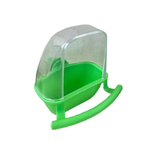 材質：プラスチックサイズ：横10cm*縦11cm*幅6cmインコ、オウム、文鳥などの鳥の餌入れとしてご利用いただけます。ケージに取り付けるタイプの餌入れなので、安定性があります。鳥たちが止まり木に立って、快適に食事することができます。透明の...