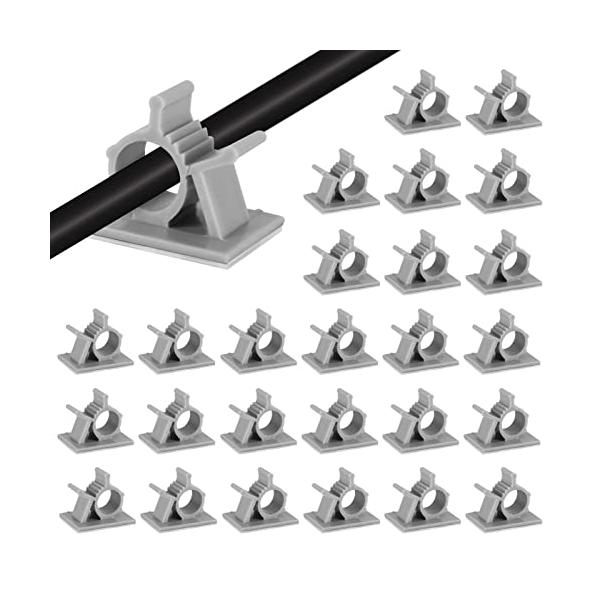 配線整理 サイズ：2.5*1.9*2.2* 対応範囲*7-10Φmm 個数：30個 異なるタイプのケーブルに適して、電源コード、携帯電話、スマートフォンの充電コード、照明コード、PC周辺の コードなどのケーブル類がすっきり整理して家が明るく...