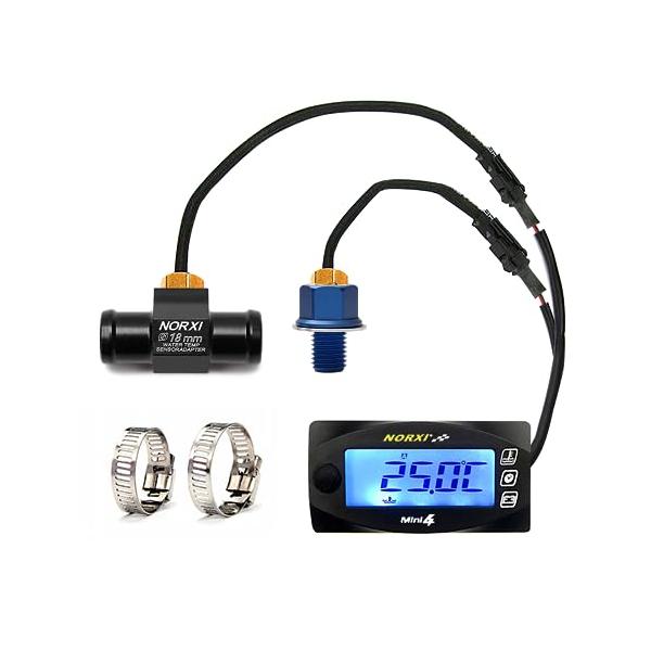 機能 多機能デジタルLCDメーターは、オートバイのさまざまな性能パラメータを正確に示し、道路交通の安全性を高めることができます。 測定範囲 電圧計：8*50V; 時計: 24 時間; 水温/油温: 0*120*C/32*248*F(摂氏と華...