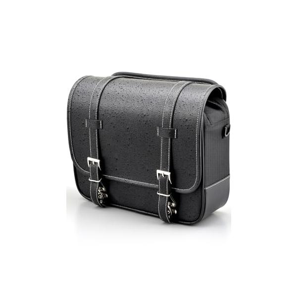 用途 バイク用防水サドルバッグ  材質 合皮  仕様1 容量12L、最大積載重量5kg  仕様2 サイズ:縦270x横360x幅120mm  商品構成 ボトルホルダー、合皮固定ベルト*2、ナイロン固定ベルト*2、緩み止めアジャスター*2、ひ...