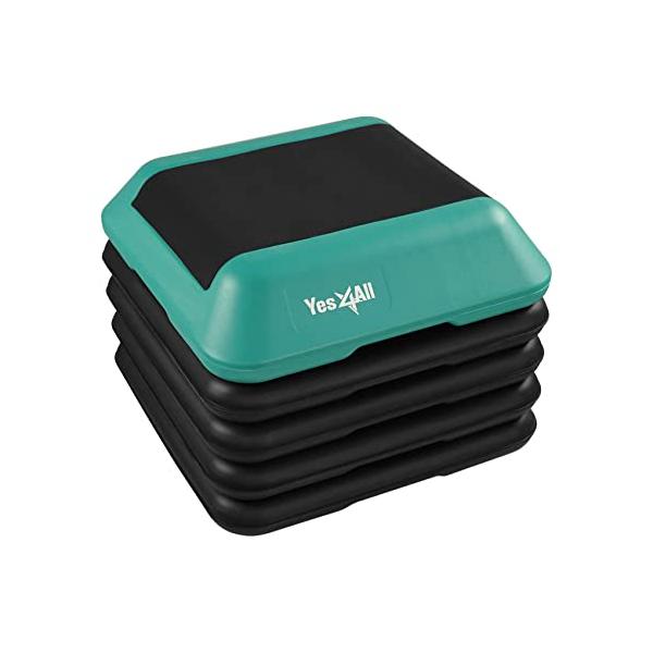 仕様」サイズ : 41cm*41cm*10cm、ノンスリッププラットフォーム、滑りにくく、衝撃吸収性のあるハイステップエアロビクスプラットフォーム、ライザー4つがあるので、高さは調整可能です。素材:PE,環境にやさしく、長時間の使用にも耐え...