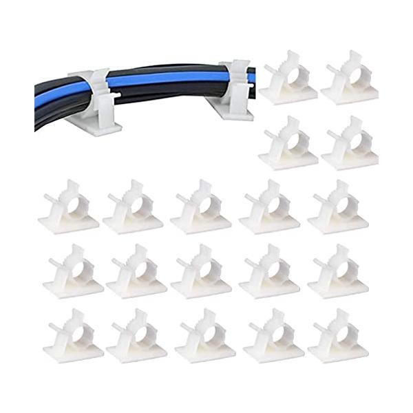 配線整理  サイズ：2.5*1.9*2.2* 対応範囲*7-10Φmm 個数：30個　異なるタイプのケーブルに適して、電源コード、携帯電話、スマートフォンの充電コード、照明コード、PC周辺の コードなどのケーブル類がすっきり整理して家が明る...