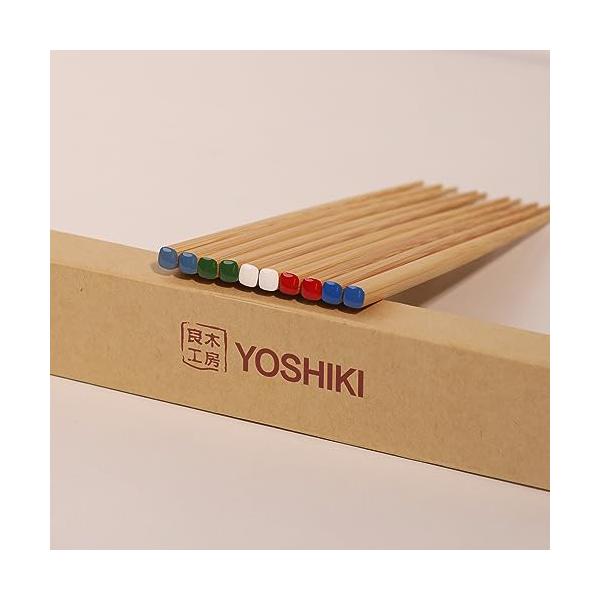 ?概要：ナチュラルながらも高級感あふれる、自然のぬくもりを感じられる天然竹製箸5膳セットです。?セット内容：竹製箸5色5膳 22.5cm；化粧箱入り?特徴：食洗器対応?材質：天然竹?用途：ご自宅用に、贈り物に　ホーム＆キッチン:食器・グラス...