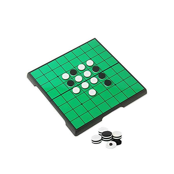 良い品質 HIPSの耐衝撃性プラスチック素材を採用し、耐久性があり、無毒と無臭です。細部は心をこめて作って、お客様に高品質の商品とサービスを提供したいです。 マグネット式 リバーシのチェス盤とチェスの駒は磁気があり、駒を置いたり、反転させた...