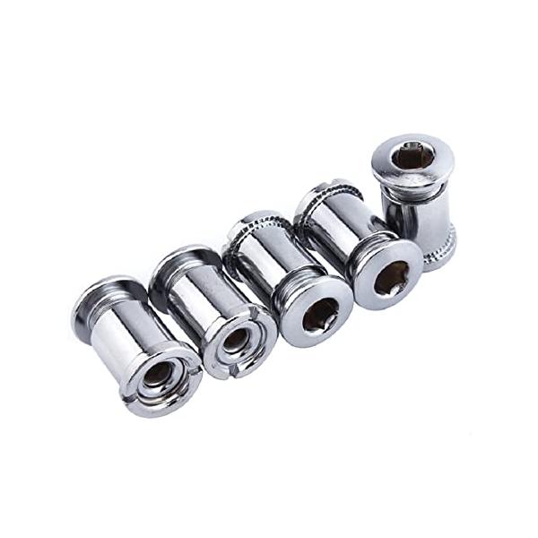 用途:この自転車のチェーンリングボルトは、シマノスラムマウンテンバイク/MTB/ロード/BMXなどのトリプルチェーンホイールの固定にのみ使用できます。耐久性のある鋼材：鋼製で、頑丈で耐久性があり、最大10.9グレード、スプライン滑り止め設計...