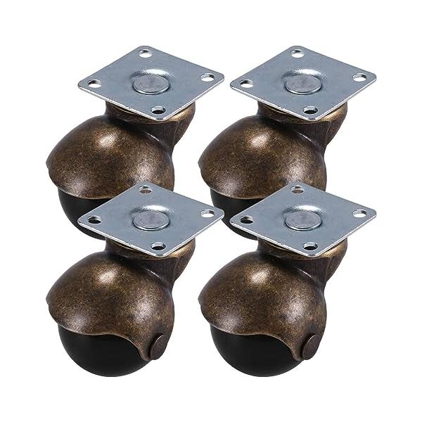 製品名：ボール型キャスターホイールノンマー、静かで滑らかなローリング。小さなソファー、椅子、オットマン、ベンチ、テレビスタンド、電子レンジ用カートに最適です。重さ：431gキャスターあたり44ポンドの容量。 低パイルカーペットや他の非敏感床...