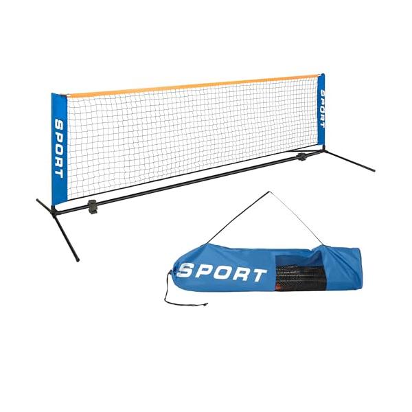 サイズ 約幅3m*高さ0.86mです。組立簡単、誰でも気軽に使えると思います。ビーチに行く準備をしているときも、裏庭で昔ながらのピクニックをしているときも、このテニスネットがあれば最高の楽しみが生まれます。 多用途なゲーム シングルプレイヤ...