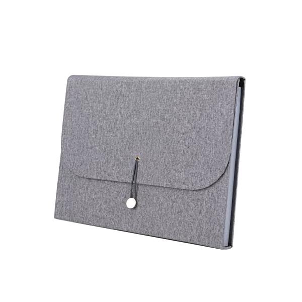 商品内容：ドキュメントファイルバッグ 13ポケットタイプ グレー1個カラー展開：ブラック／デニムブルー／グレーサイズ：A4サイズ対応 33.5*24.5*3.5cm見出し用のインデックスがつけられる13ポケットタイプのドキュメントファイルケ...