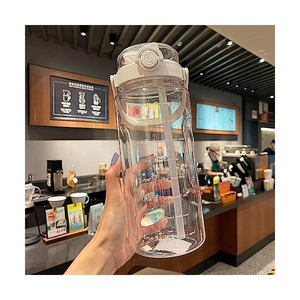 [素材説明] この製品は、BPAや有害なフタル酸エステルを含まず、食品衛生基準に適合したのPC、PP素材を使用しています。人体に無害であり、飲み物の味を損ねません。[大容量1.5L/2L] 大容量ボトルは一日の水分補給やフィットネスに最適で...