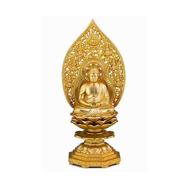 シリーズ：守護本尊(高岡銅器)本体サイズ 約：高さ18*幅7.5*奥行6.5cm (身丈6cm)　重さ：665ｇ材質：合金製 仏師 牧田秀雲 仏像原型 　純金メッキ仕上げ　 高岡銅器/日本製*製品内容：本体　化粧箱入*(曹洞宗・臨済宗・天台...