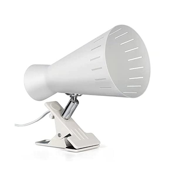 強力クリップ：滑り止め付きのクリップで、簡単に固定できます。 クリップを並行にした際の幅は3*です。 クリップには穴があり、フックや釘を使って壁に掛けて使う事も出来ます。使用電球:レフランプ100W、電球の大きさに注意してください、定格消費...