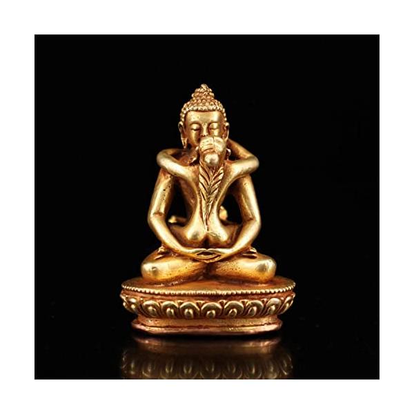 * 製品材質：銅製 / 製品サイズ：高さ：6cm 巾：4cm 真鍮フィギュア 高品質で丈夫な真鍮素材を使用しており、頑丈で耐久性があります。 縁起物 繊細で鮮やかなデザイン、ファッショナブルでシック、装飾効果が非常に優れています。 コレクシ...