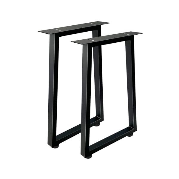 頑丈で安定さ この台形のテーブル脚が70*45 cmの金属製で、アイアンパイプの直径は5 cmで、頑丈でしっかり天板を支えてします。取り付けプレートのサイズは45*10 cmで、天板との接触面積が大きく、より安定している 脚の調節可能 底部...