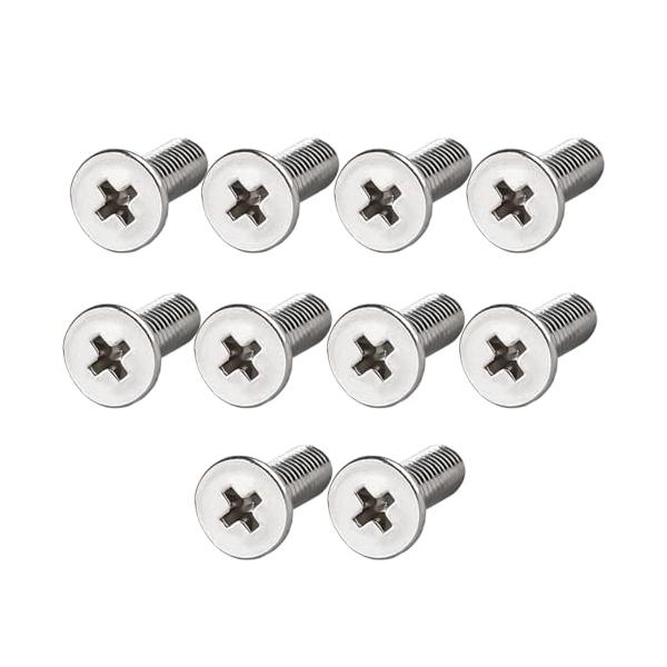 パッケージ内容 10個入 頭部形状 皿頭  穴の形状 十字穴。 サイズ M4x 6mm/ M4x 8mm/M4x 10mm /M4x 12mm /M4x 16mm 高品質素材 304ステンレス鋼製で、さびに対して抵抗性があり、耐久性も優れて...