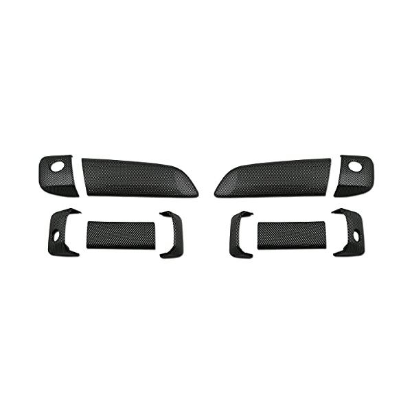 平織カーボン調 ＡＢＳ樹脂製・硬質ウレタン塗装適合車種：平成16年*新型 標準・ワイド・ハイルーフ全車に対応※スマートキー装備車・助手席鍵穴無車は取付不可車＆バイク:カーパーツ:外装・エアロパーツ:ドア・パーツ