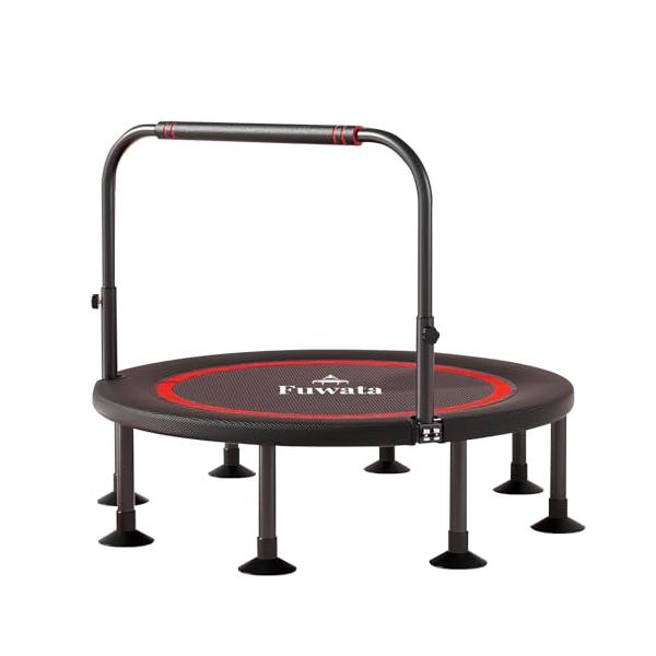 8本脚全鋼構造安全耐久：この室内用トランポリンには、耐久性、通気性、耐摩耗性に優れたPPネットを使用しており、変形しにくい特徴があります。強度の高い24本のスプリングと新しくアップグレードされた8本脚を組み合わせて、激しい負荷にも耐えられる...