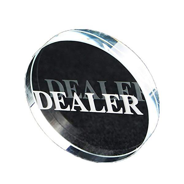 抜群の透明度、存在感 プロフェッショナルなDEALERボタン  カラー 透明、クリア 材質 人工水晶 重量 約80グラム サイズ 直径5.8cm　高さ1cmおもちゃ/ゲーム/カジノ用品/ポーカー/ポーカーテーブル