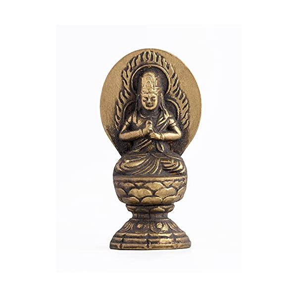 シリーズ：十二支の守護本尊 古美金仕上げ 　約7ｃｍ デスクの引き出し/バッグの隙間 狭い場所でもすっぽり収まる、携帯サイズのミニ仏像本体サイズ(約)：高さ6.8*幅3.5*奥行2.0cm (身丈3.5cm)　重さ：86ｇ　*製品内容：本体...