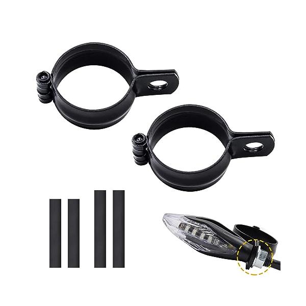 サイズ 取付ボルト穴：約10mm / 適合パイプ径：Φ約32mm*41mm 適用 バイクウインカーやフロントフォークを取り付けための固定器具です。自転車、バイクなど多種な車類に対応可能です。 頑丈な材質 鉄 電着塗装仕上げ 。良好な耐食性と...