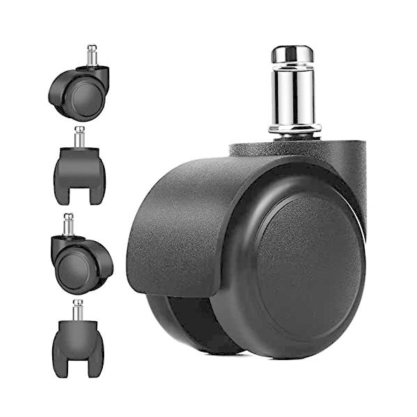 高品質 キャスター 交換に質の高いポリウレタンがコーティング加工 - 床をしっかりと守ることができ、傷つけにくく、痕を残さず、差し込み式キャスターの使用寿命を延ばすとともに、床の保守費用も減らすことができます。耐久性に優れ、軽量にも関わらず...