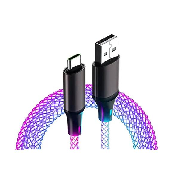 ケーブル全体が鮮やかに発光して演出 7色に自動でゆっくりとグラデーション変化USB-Aポート搭載の充電器/パソコンから USB Type-Cポート搭載のスマホ/タブレットを充電パソコンとスマホ/タブレット間でデータを相互転送コード長 約1....