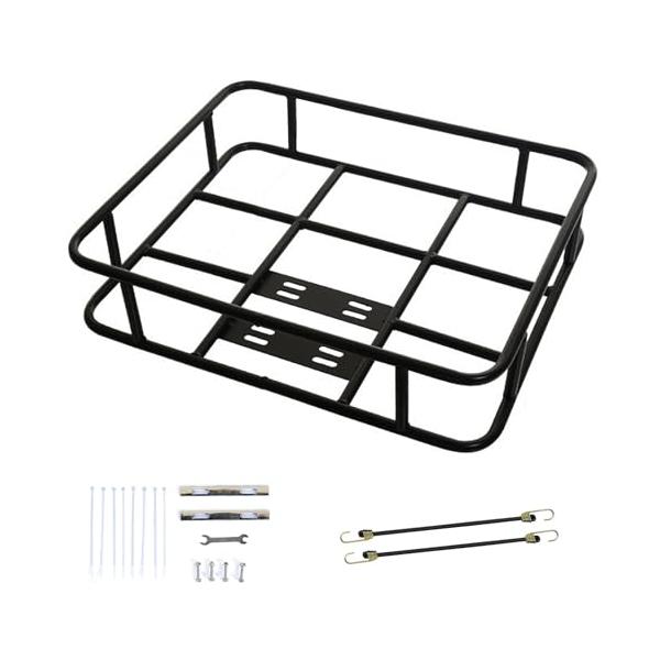 自転車 後ろカゴ 忙しい通勤・通学時の荷物を素早く、しっかりと、簡単に固定することができます。 前かごに入れられない大きな荷物を積み込むことができます。 多用途 用途に応じて縦横任意に固定できます。 自転車の大きさに合わせて適切なサイズを選...