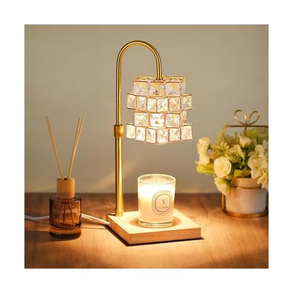 タイマー機能 こちらのキャンドルウォーマーランプには2h、4h、8hの3つのタイミング機能があります。適切な時間を選択して、自動的に消灯ができる。ランプの消灯が忘れることは心配ありません。 おしゃれなデザイン ガラス製シェード、木製のベース...