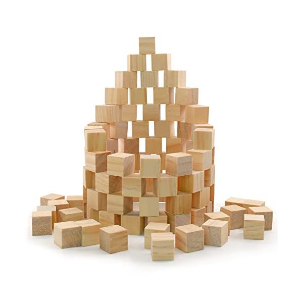 「高品質の素材」：このキューブは天然のパイン材でできており、滑らかな仕上がりのために事前に研磨されています。エコな着色なしの天然木は、優れた抗菌・脱臭効果があり、割れたり変形したりしにくいです。「木製キューブクラフト」：作成後のクラフトキュ...