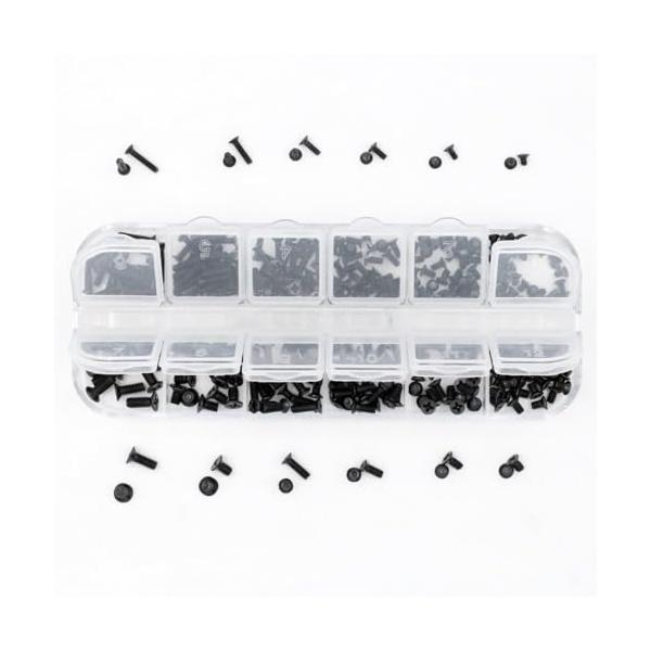 多種多様なサイズ M2、M2.5、M3の12種類合計240本入り。様々なネジを揃えており、ノートパソコンの修理に最適です。 収納ケース付き 独立した12区画の収納ケースが付属しており、小型で持ち運びが簡単で、使いやすいです。 高品質素材 高...
