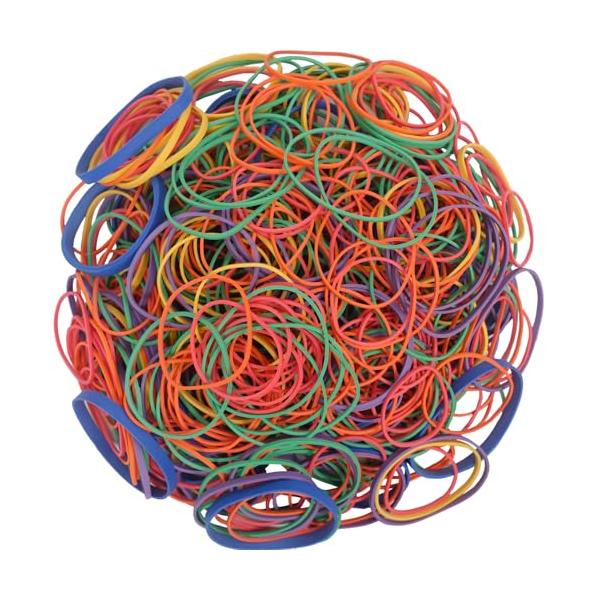 サイズ: #16,#18,#19,#32,#33,#64 6種類のサイズ，総重量272グラム.マルチカラー：青、赤、緑、オレンジ、黄色、紫.素材: ゴム製、強い弾力性と伸縮性と耐老化性の利点を持っています.使いやすい: このゴムバンドは伸縮...