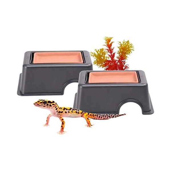 爬虫類や両生類の隠れ家＆保湿用に使えるウェットシェルターです。カビを気にせず、しっかり湿度を確保したい方に。爬虫類シェルターと水皿が別のため、お手入れも簡単です。ゆったりとした大きさを持たせて、おしゃれなデザインに仕上げています。シンプルな...