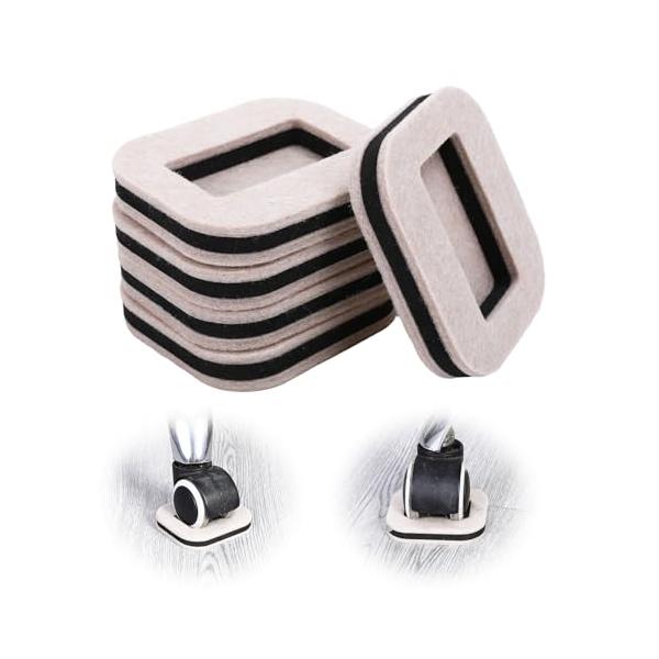 素材 フェルトとEVA素材を採用し、手触りが柔らかく、耐久性と耐摩耗性があり、滑り止め効果も優れています。EVA素材の中間層は衝撃吸収と耐圧の機能を備えています。キャスターの回転時の騒音や床の損傷を防ぐことができます。 デザイン 溝のデザイ...