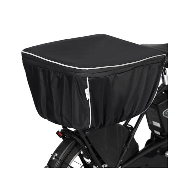 幅広い対応サイズ：ゴム紐の長さを調節すれば、周囲約116*180cmの自転車かごに対応。電動アシスト自転車など大型のリアバスケットにも使えます。2段式で容量UP：側面のファスナーを開くだけで簡単に容量アップ たくさんのお買い物をした時も荷物...