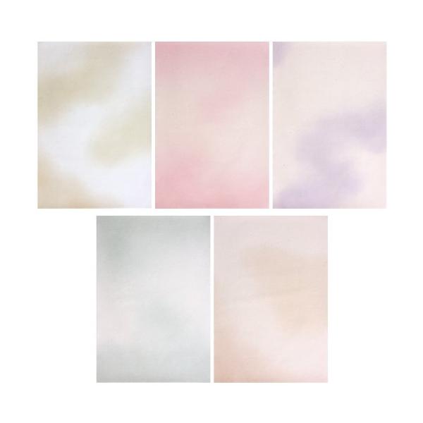 商品サイズ：半懐紙 250*364mm　入数：50枚 5柄 各10枚 入数：5柄・各10枚入りのお買い得な50枚セットですやわらかで綺麗なぼかし加工された仮名料紙です金銀砂子を振りかけられ、作品に品格を与えてくれます紙面は「ざらっ」としてお...