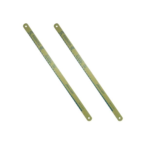 ステンレス用バイメタルで折れにくい長さ:250mm、幅12mm、厚み:0.6mm、歯数:24山(25.4mmあたり)材質:バイメタル(コバルトハイス鋼(刃先のみ))入数:2枚入DIY・工具・ガーデン:大工道具・用品:切断工具:のこぎり・アク...