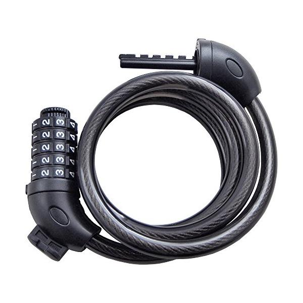 ５桁のダイヤルロック式のワイヤー錠です。ダイヤル式なので、カギが不要、便利で使い方も簡単です。ダイヤルは文字が大きく見やすくなってます。4ｍｍのワイヤーに樹脂のカバーが巻いてあり、直径11ｍｍの丈夫なケーブルです。長さ：約120cm 鍵の部...