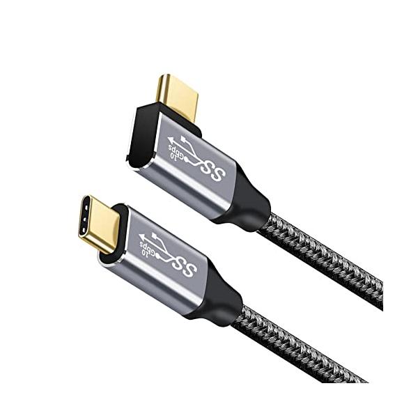 100W急速充電/L字設計 USB Cケーブルは最大20V/5A (100W)まで安全かつ安定して出力できます。L字型コネクタ設計: 90度アングルコネクタにより、充電中やゲームプレイ中でもケーブルが邪魔にならず、快適に使用できます*充電器...