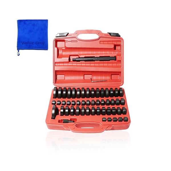 〇油圧プレスを使用してベアリング、オイルシール等を圧入、取り外しをするためのアタッチメント工具です。 〇油圧プレスに適していますが、ハンマーも使用可能です。〇油圧プレスをお持ちの方には必須な工具です。 〇ベアリングカップ、ブッシング、シーリ...