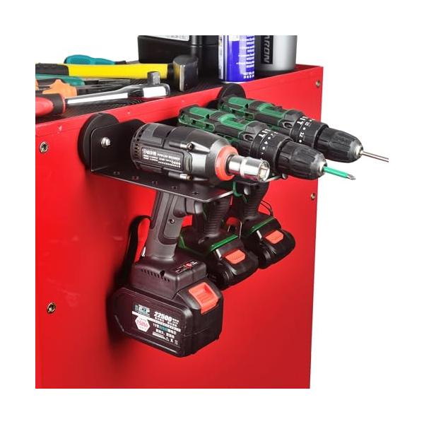 [マグネット式電動工具オーガナイザー]: 電動工具に新たな足場を築きましょう。磁気ツールオーガナイザーを使用して、一般的に使用されるすべてのツールを保存して保管し、散らかった作業台を整理します。 時間を無駄にすることなく、必要なツールを見つ...