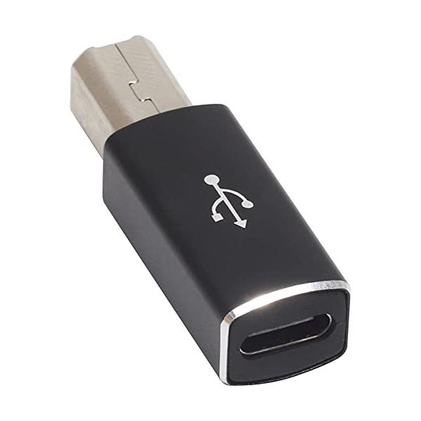 USB2.0 Bタイプ ストレート USB-TypeB (オス) - USB-TypeC (メス) 中継 延長アダプタUSB-Bタイプ(メス)のインターフェイスを持つプリンタやスキャナー、外付けハードディスクドライブなどの周辺機器などでお使...