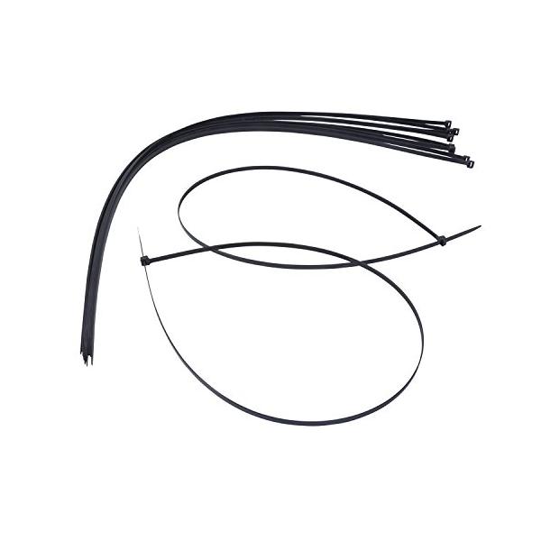 *結束バンドの先端がカーブしており、目通しがスムーズです。*優れたヘッド構造により、しっかり結束・固定します。*屋外のケーブル・電線・配管の結束に。*色:黒*幅(mm):9.0*長さ(mm):1220*厚み(mm):1.80*最大結束径(m...