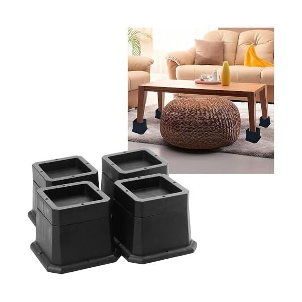 テーブル・ソファ・ベッドなどの脚を上に乗せるだけで家具の高さを底上げできる脚台です。　せっかく購入した家具の高さが合わない・家具の下に収納スペースを増やしたい・風通りを良くして湿気を防ぎたいといったご要望にお応えします。本体の淵には家具の脚...