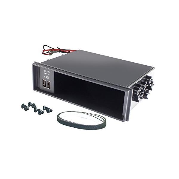 DINポケットに取り付ける2口USBポートカラー:ブラック電源:2.4A VP-D12種類:単品通電モニターランプ付き車＆バイク:カーアクセサリ:ソケット分配器