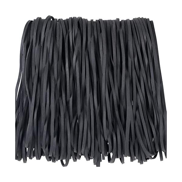 数量: 80個パックの大きなゴムバンドが付属します，豊富な数量で長時間使用できます。サイズ: 平置きの長さは約 18 cm/ 7インチ、幅3.1 mm/ 0.125インチ、厚さ1.5 mm/ 0.06インチ。材質:高品質のゴム製、強い弾力性...