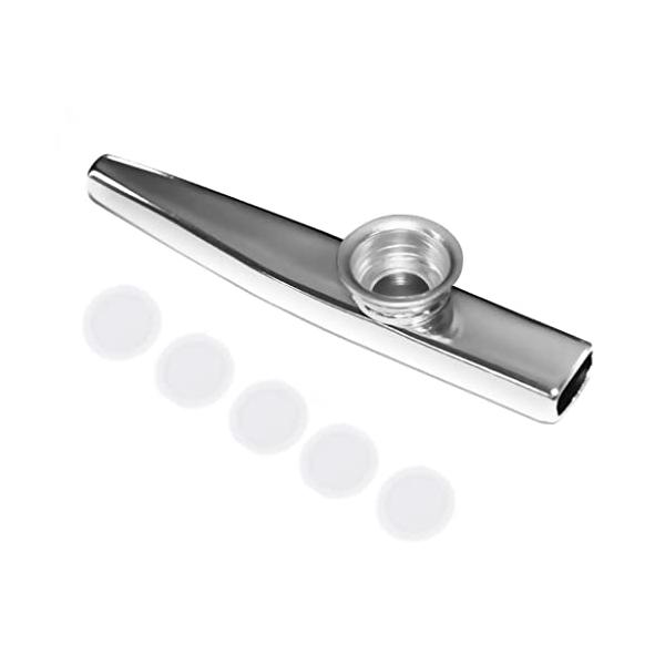 小さいながらもユニークな管楽器 - カズー高品質アルミ合金製で、破壊することは容易ではありませんボディ、キャップ、および共振器 - の3つの部分から構成振動膜を介して人 'sのハミングを変更することができますあなたがハミングできる場合は、そ...