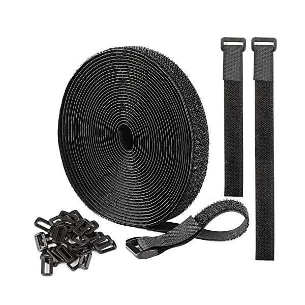 優れた拡張性と耐久性 荷締めベルトはナイロンの材料で作られ、耐荷重性に優れており、粘着部分の長さが4 cm を超える場合、最大約20Kgの荷重に耐えることができ、脱落の心配もありません。 自由にカット AiQInuのマジック結束バンドは、必...