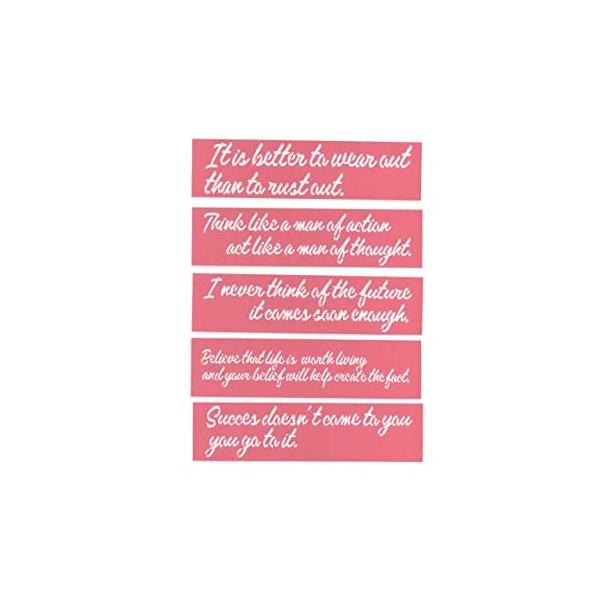 ステンシルシート5x20cm5枚セットホビー:手芸・画材:描画・絵画:デザイン・製図:テンプレート