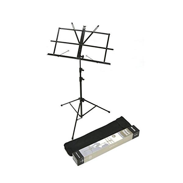 2段階の高さ調節で、46cmから115cmまで可動。(地面から譜面受けの下端まで)譜面押さえ付きなので、開いたページをしっかりキープできます。譜面受けは自在に角度調節が可能。難しい操作は一切なしで、 簡単に折りたたみ出来ます。肩掛け可能なキ...