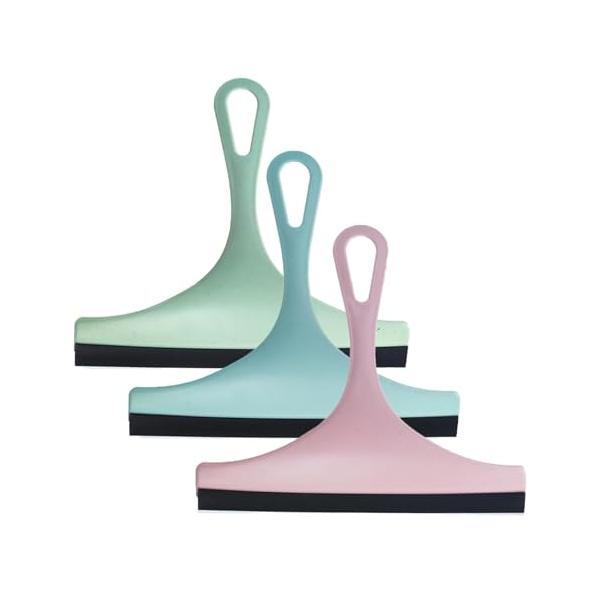 商品規格:PP*シリコン製材質、青、緑、ピンク、19.3cm*21.5cm。シームレス密着:しなやかなシリコン製スクラッチを利用し、ガラスの表面とシームレスに密着し、より良いスクラッチは水の染みを残しにくく、シリコン製ソフトテープの耐摩耗性...